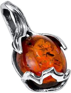 ian and valeri co. honey amber sterling silver oval pendant