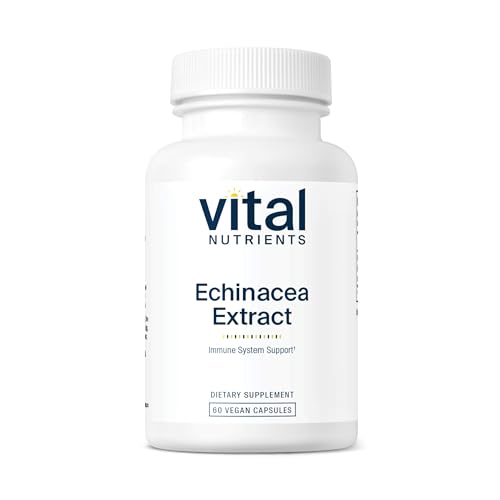 Vital Nutrients - Echinacea Extract - Immune System Support - 60 Vegetarian Capsules per Bottle - 1000 mg