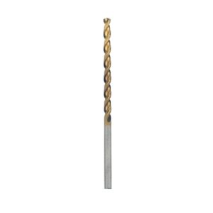 bosch ti2135 2-piece 1/8 in. x 2-3/4 in. titanium nitride coated metal drill bit with 3/8 in. reduced shank for applications in heavy-gauge carbon steels, light gauge metal, hardwood