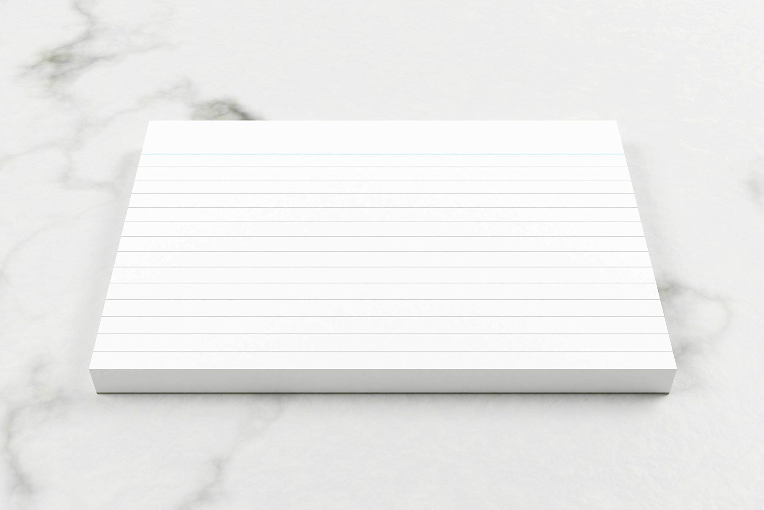 Silvine Luxpad 6x4" Gluebound Revision & Presentation Cards - White. 50 Cards Per Pad, Lined with Headline.