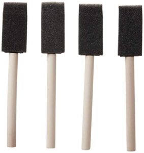 plaid foam brushes 1-inch, 44246 (4-piece) , black