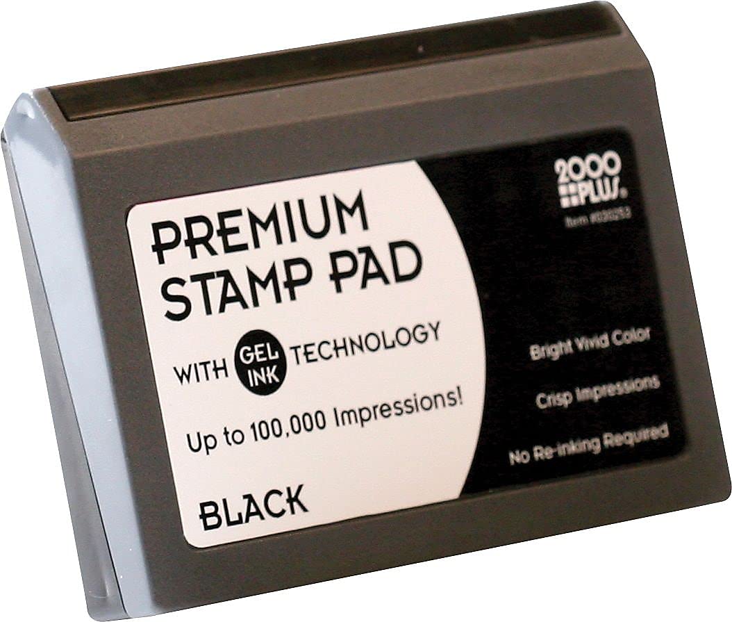 Cosco 2000 Plus® Gel Stamp Pad, 2-3/4" x 4-1/4", Black (030253)