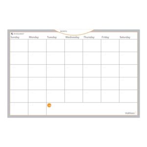 at-a-glance aw402028 wallmates self-adhesive dry erase monthly planning surface, 18 x 12