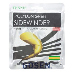 gosen sidewinder, 17 yellow 40' soft feeling and spin, polyester tennis string