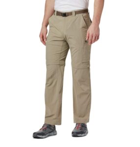 columbia men's silver ridge convertible pant, breathable, upf 50 sun protection, tusk, 36x32