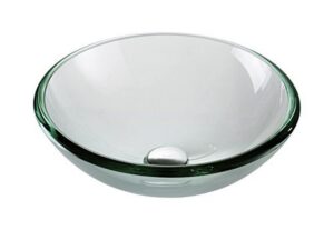 kraus gv-101-19mm clear 19mm thick glass vessel bathroom sink