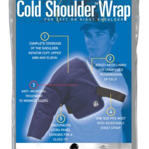 Cramer Cold Shoulder Wrap, Shoulder Ice Pack, Shoulder Ice Wrap for Shoulder and Rotator Cuff Injuries, Physical Therapy, Rehabilitation, Decrease Swelling, Injury Recovery, Baseball Injuries, Reusable