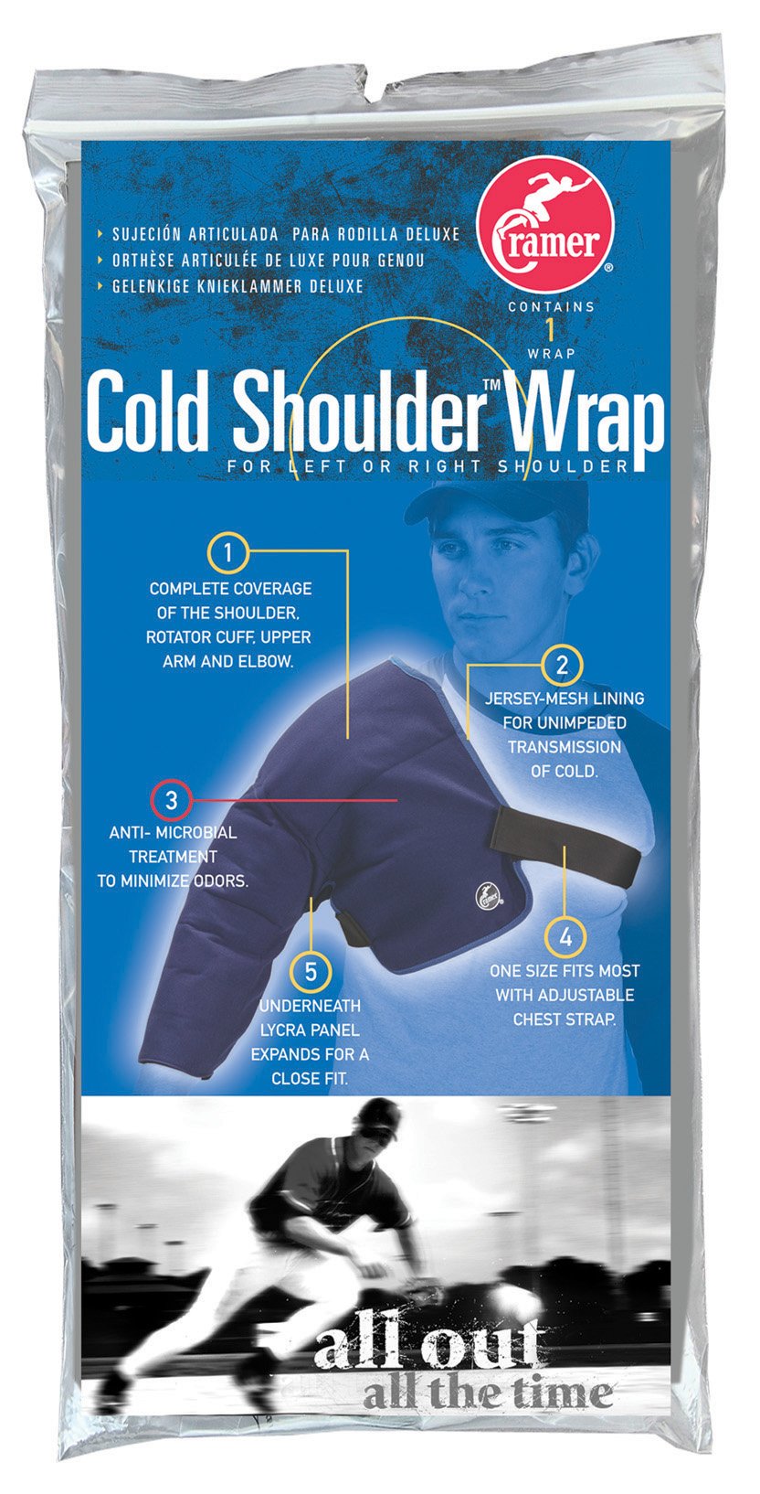 Cramer Cold Shoulder Wrap, Shoulder Ice Pack, Shoulder Ice Wrap for Shoulder and Rotator Cuff Injuries, Physical Therapy, Rehabilitation, Decrease Swelling, Injury Recovery, Baseball Injuries, Reusable