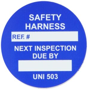 brady uni-uni503 b 1-3/4" diameter vinyl, blue unitag safety harness insert (pack of 100)