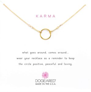 dogeared karma necklace 16 inch gold dipped one size