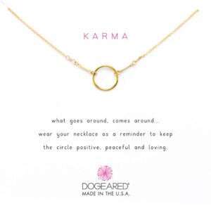 Dogeared Karma Necklace 16 inch Gold Dipped One Size