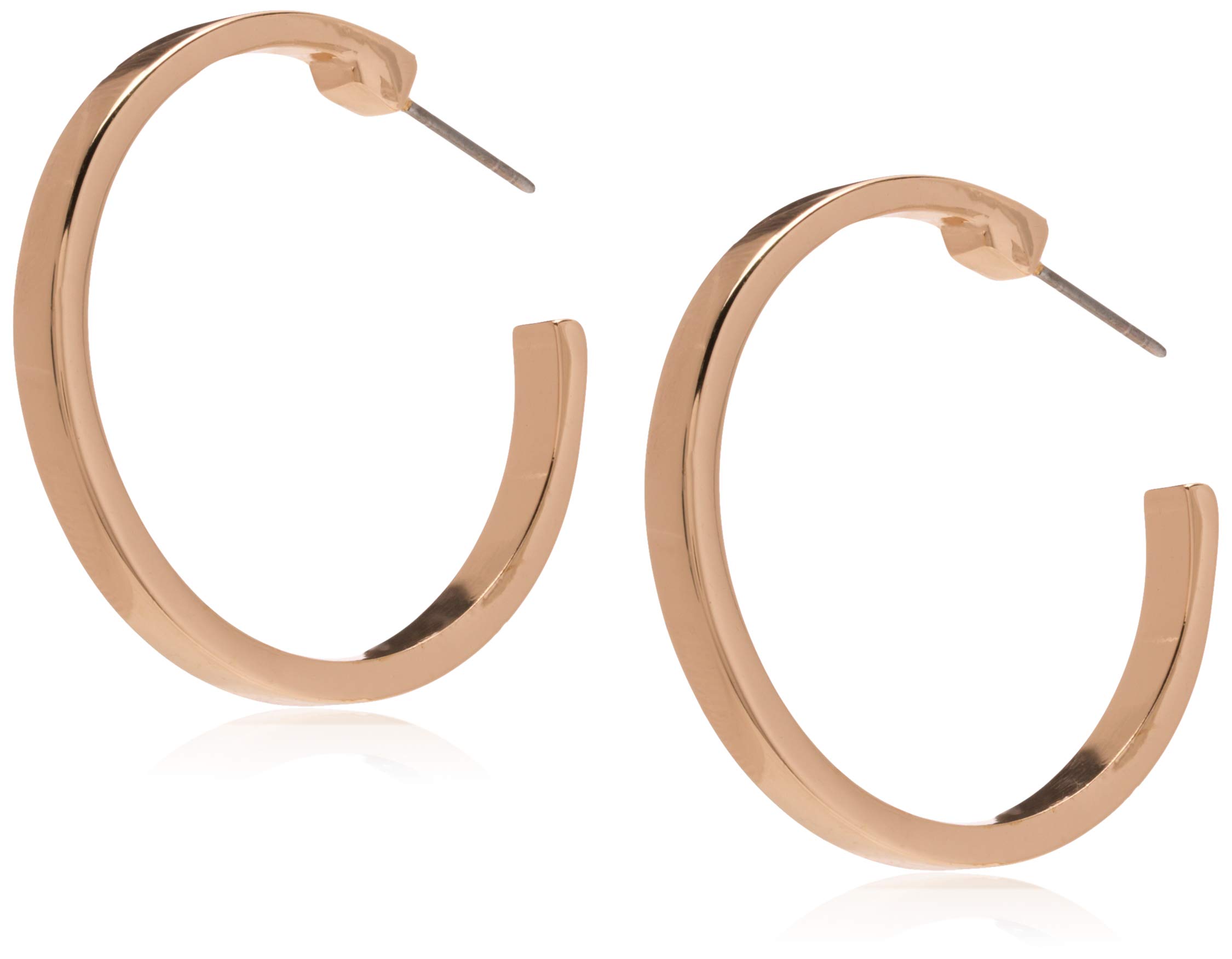 GUESS "Basic" Gold-Tone Small Square Edge Hoop Earrings