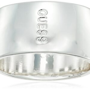 GUESS "Basic" Silver Wide Band Ring, Size 7