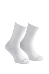 wrightsock coolmesh ii crew blister free socks-light & breathable double layered/unisex/durable & dry/athletes & travel