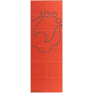 natural fitness roam 72" folding yoga mat with non-slip traction and carry bag to protect and keep compact, 13 x 12.5 x 2.5, red rock