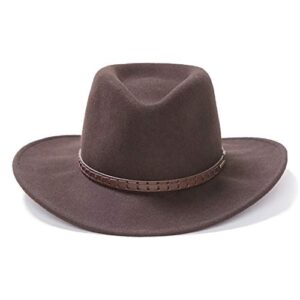 stetson men's sturgis pinchfront crushable wool felt hat cordova large