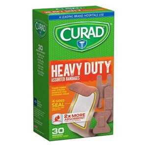 curad heavy duty assorted bandages 30 ea ( packs of 6)