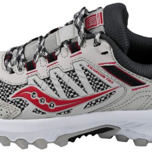 Saucony Women's Versafoam Excursion Tr13 Trail Running Shoe, Grey/Black/Burgundy, 8.5