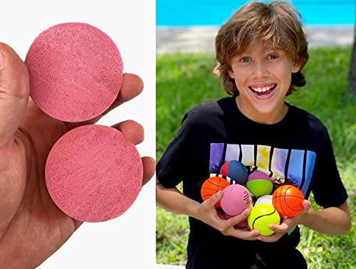 JA-RU Hi-Bounce Pinky Ball (6 Pack) Rubber-Handball Bouncy Balls for Kids and Adults. Small Pink Stress Bounce Ball. Indoor and Outdoor Sport Party Favors.Therapy. Plus 1 Small Ball. #976-6A