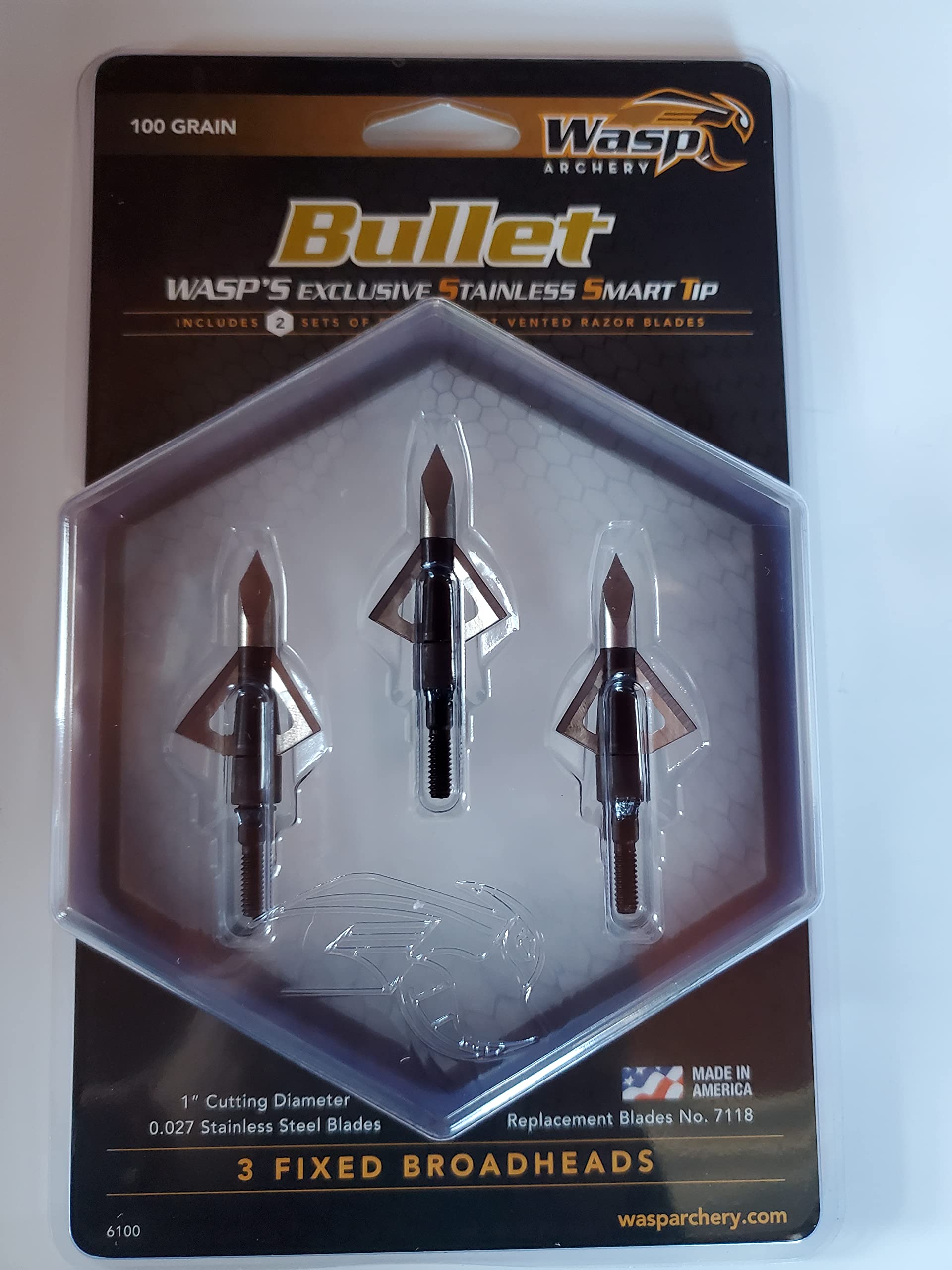 Wasp Bullet 100 Grain Three (3) blade Broadhead