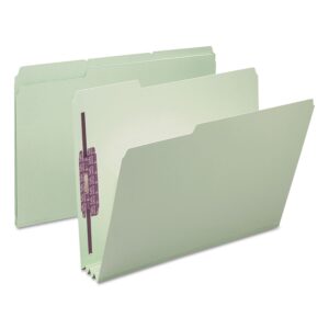 Smead 14944 Three Inch Expansion Fastener Folder 1/3 Top Tab Letter Gray Green 25/Box