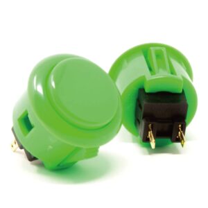 SANWA 8 pcs OBSF-30 Original Push Button 30mm - for Arcade Jamma Video Game & Arcade Joystick Games Console (Green) S@NWA