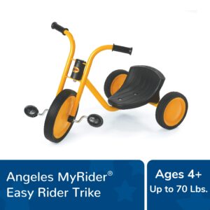 Angeles MyRider Easy Rider Tricycle, Yel-Blk, AFB3640, Kids Outdoor Play Equipment, Girls & Boys Daycare or Preschool Big 3 Wheel Trike