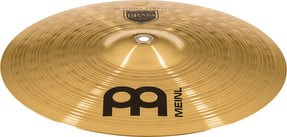 Meinl 13” Marching Cymbal Pair with Straps - Brass Alloy Traditional Finish - Made In Germany, 2-YEAR WARRANTY (MA-BR-13M)