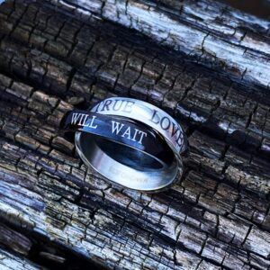 FORGIVEN JEWELRY RSTL True love will wait Purity Band Stainless Steel Ring size 6-Christian Jewelry