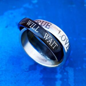 FORGIVEN JEWELRY RSTL True love will wait Purity Band Stainless Steel Ring size 6-Christian Jewelry