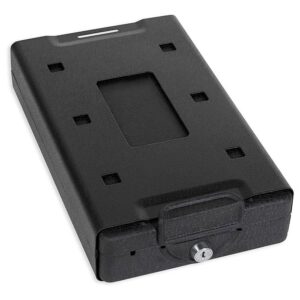 bulldog cases car safe with key lock, mounting bracket and cable in black ,11.3 x 6.9 x 2.2 inches