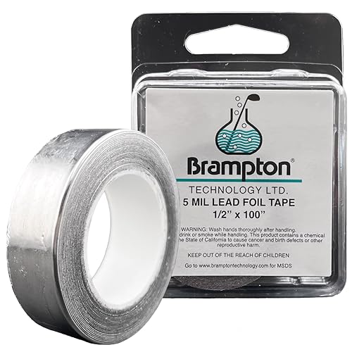 Brampton Golf Lead Tape 1/2” x 100” (5 mil) - Easy to Cut and Apply - Stays on in All Weather - Adjust Swing Weight and Feel - for Golf Clubs, Golf Heads, Pickleball, Tennis, and Fishing