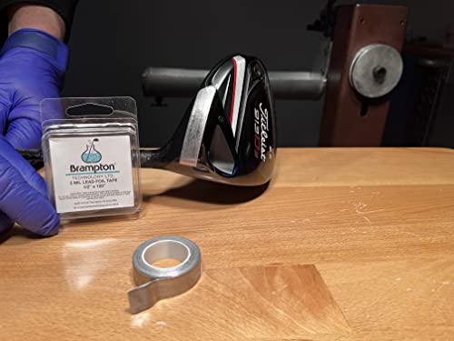 Brampton Golf Lead Tape 1/2” x 100” (5 mil) - Easy to Cut and Apply - Stays on in All Weather - Adjust Swing Weight and Feel - for Golf Clubs, Golf Heads, Pickleball, Tennis, and Fishing