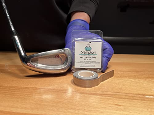 Brampton Golf Lead Tape 1/2” x 100” (5 mil) - Easy to Cut and Apply - Stays on in All Weather - Adjust Swing Weight and Feel - for Golf Clubs, Golf Heads, Pickleball, Tennis, and Fishing