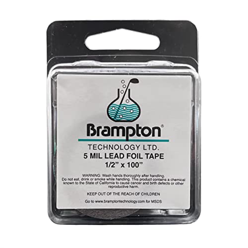 Brampton Golf Lead Tape 1/2” x 100” (5 mil) - Easy to Cut and Apply - Stays on in All Weather - Adjust Swing Weight and Feel - for Golf Clubs, Golf Heads, Pickleball, Tennis, and Fishing