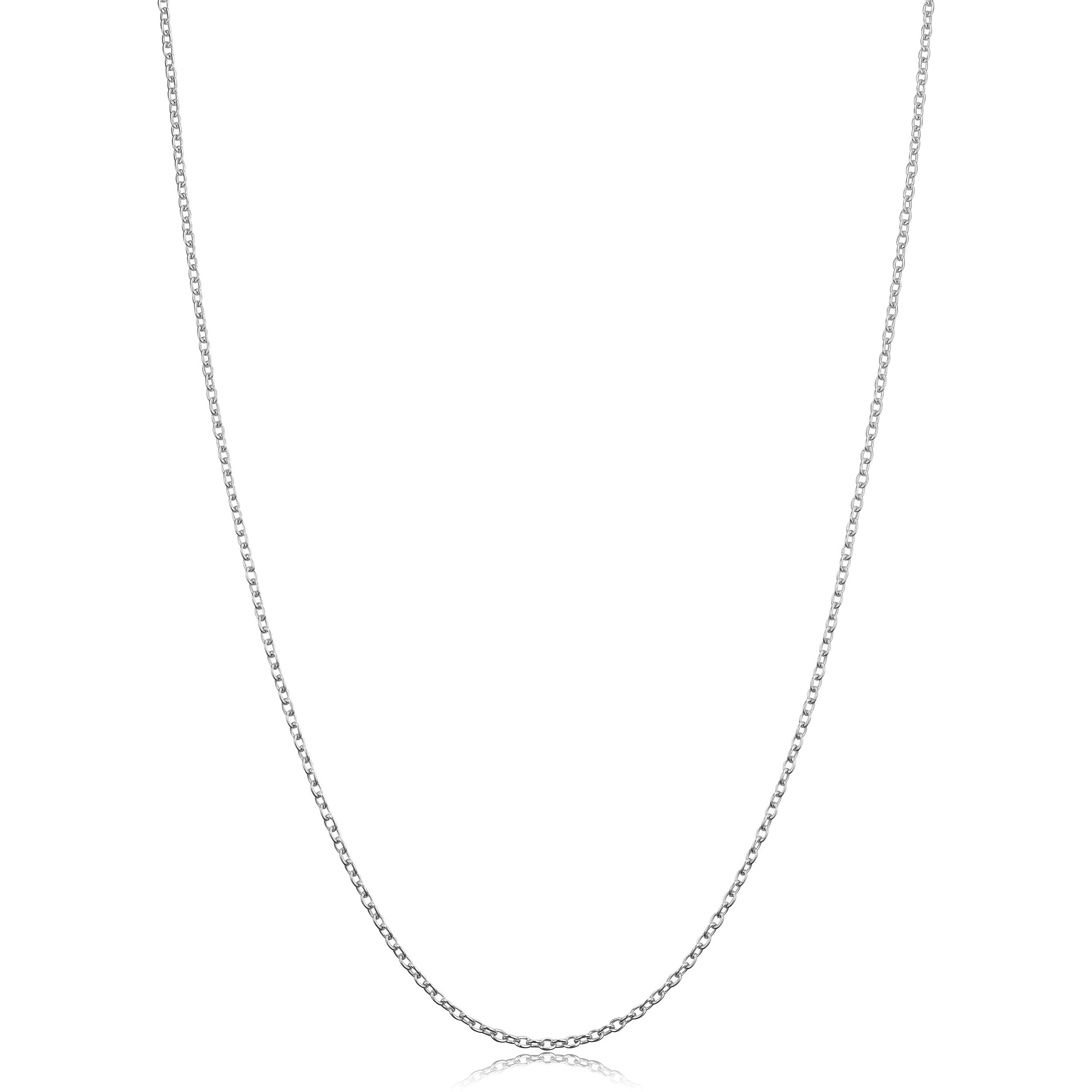 Kooljewelry Sterling Silver Round Cable Chain Necklace (1.2 mm, 30 inch)