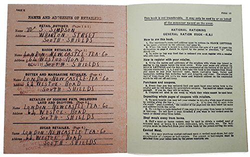 The Memorabilia Pack Company Replica Junior Ration Book from World War 2