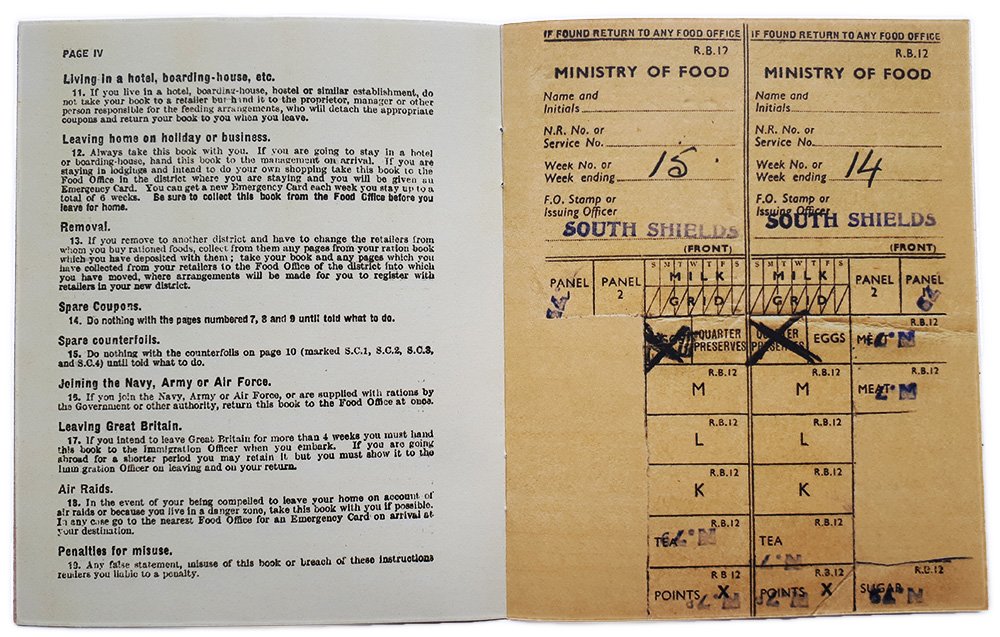 The Memorabilia Pack Company Replica Junior Ration Book from World War 2