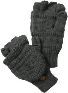 muk luks men's flip mitten fairley, grey fairlisle, one size