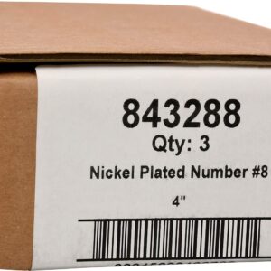 Distinctions Nickel, 8 Hillman 843288 4-Inch Die Cast Self-Adhesive House Address, Brushed, Number