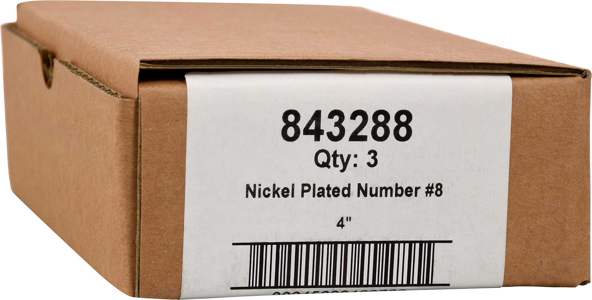 Distinctions Nickel, 8 Hillman 843288 4-Inch Die Cast Self-Adhesive House Address, Brushed, Number