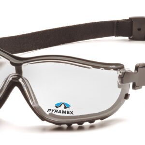 Pyramex Safety V2G Readers Eyewear, Black Strap/Temples, Clear +2.5 Anti-Fog Lens, Black Frame/Clear Anti-fog +2.5 Lens