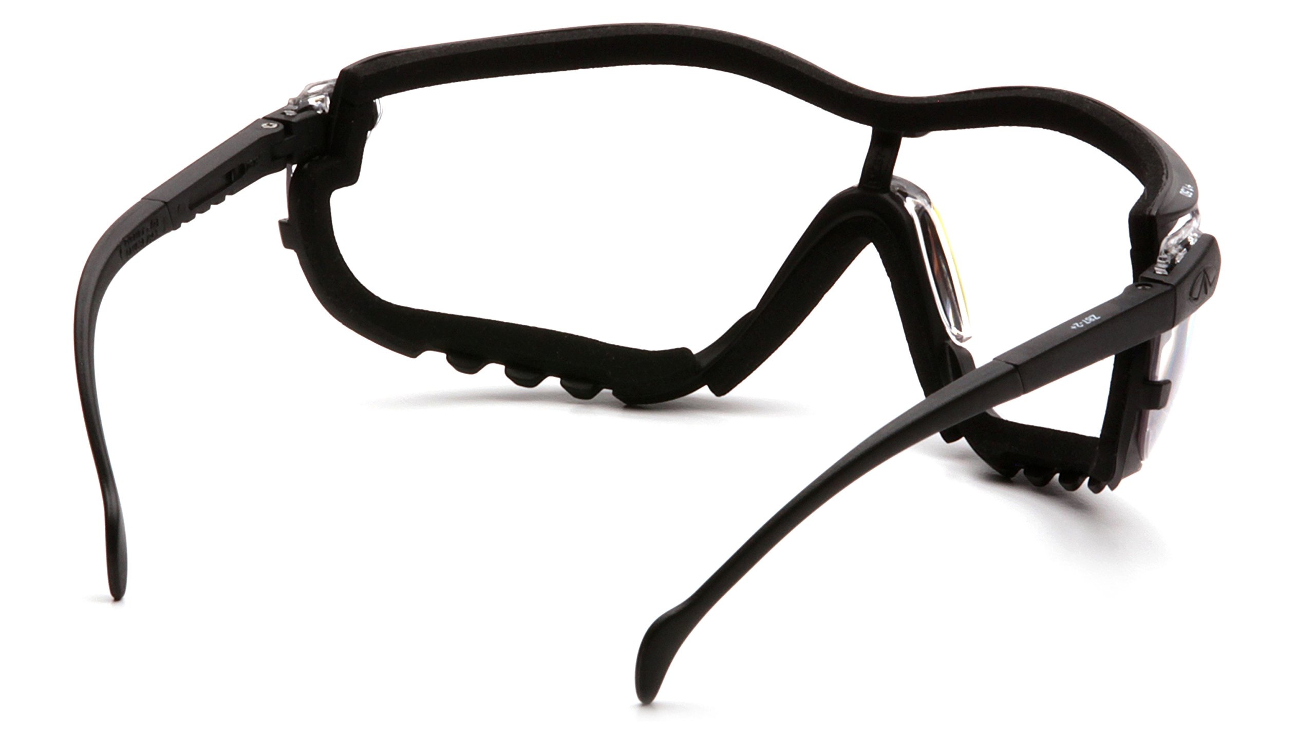 Pyramex Safety V2G Readers Eyewear, Black Strap/Temples, Clear +2.5 Anti-Fog Lens, Black Frame/Clear Anti-fog +2.5 Lens