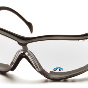 Pyramex Safety V2G Readers Eyewear, Black Strap/Temples, Clear +2.5 Anti-Fog Lens, Black Frame/Clear Anti-fog +2.5 Lens