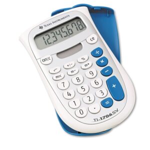 texas instruments ti1706sv ti-1706sv handheld pocket calculator, 8-digit lcd