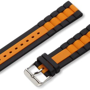 Hadley-Roma MS-3344 Black/Orange 22mm Diver