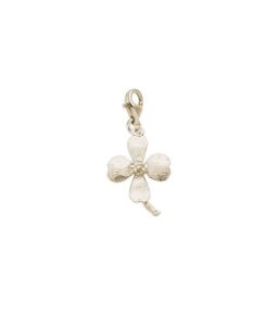 rembrandt charms dogwood charm with lobster clasp, gold plated silver