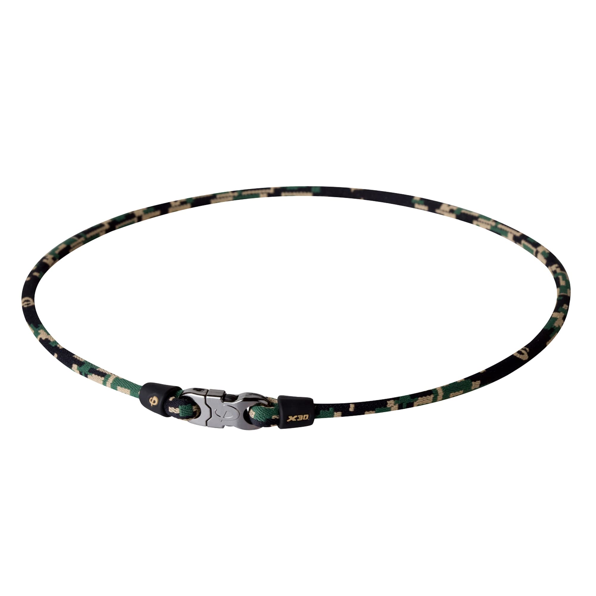 Phiten X30 Digital Camo Titanium Necklace - Sport Necklace Permeated with X30 Aqua-Titanium Technology for Neck and Shoulder Tension - Power Elastomer Core with Micro Titanium Spheres -