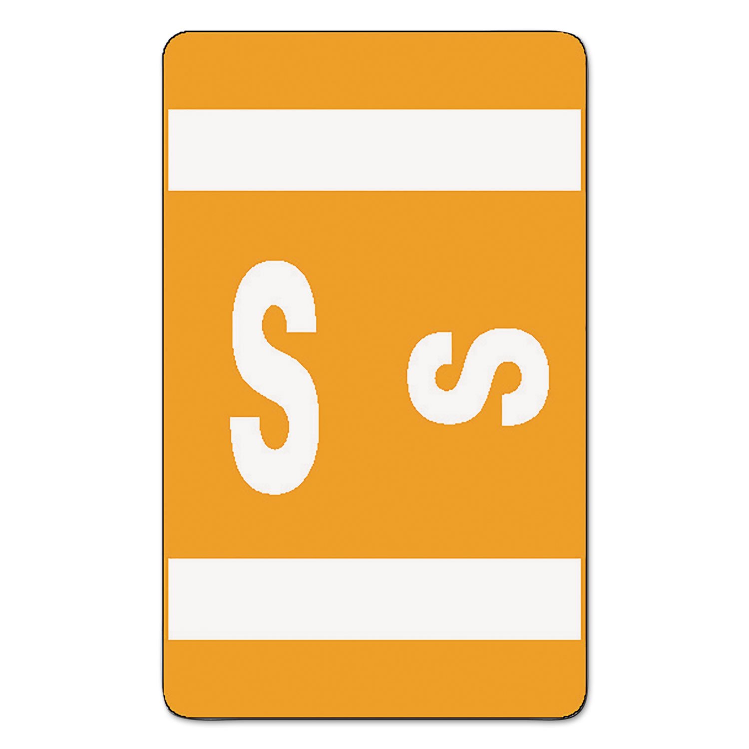 Smead AlphaZ ACCS Color-Coded Alphabetic Label S, Orange, 100 Labels per Pack (67189)