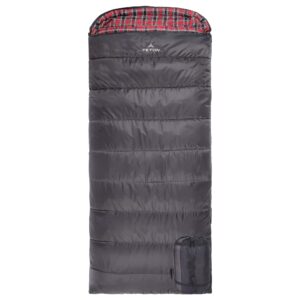 teton sports celsius xxl 0 degree sleeping bag with compression sack, left zipper, and superloft elite material for camping and base camp, gray